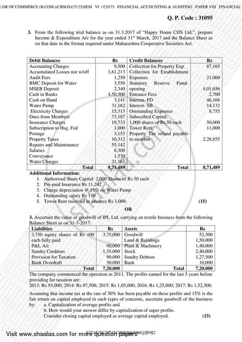 Financial Accounting Financial Accounting And Auditing 8 2017 2018 B