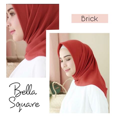 Jual Hijab Bella Square Polycotton Premium Anti Letoy Jilbab