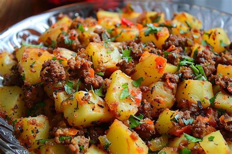Delicious Keema Aloo Recipe Premium Ai Generated Image