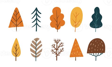 Set Of Autumn Tree Element 24478075 Png