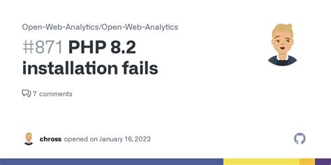 php 8 2 installation fails · issue 871 · open web analytics open web analytics · github