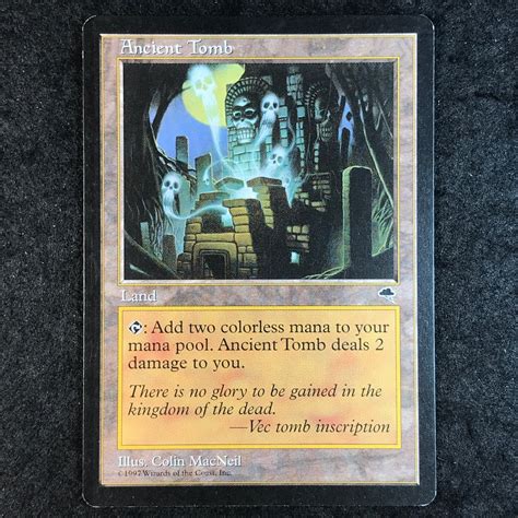B Ancient Tomb Rare 1997 Magic The Gathering Tempest Cherry