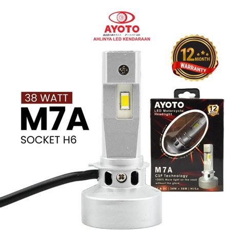 Jual Lampu LED Motor Matic Bebek Soket H6 AYOTO M7A Hi Low AC DC Di