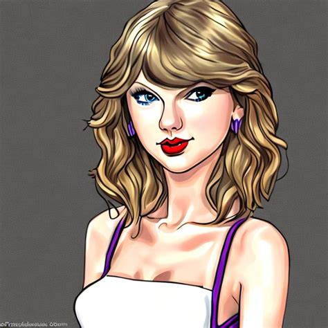 Taylor Swift Cartoon Drawing