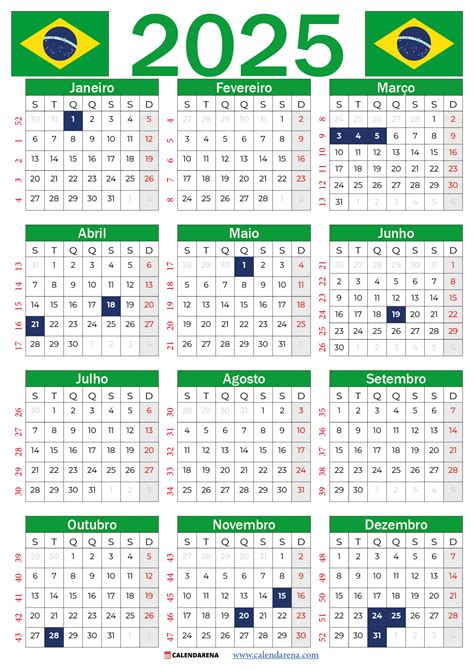 Calendario 2025 Brasileiro Com Feriados Susan J Brown