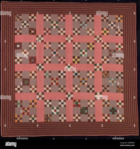 Untitled Nine Patch In Grid Ca 1880 1890 By Unidentified Stock
