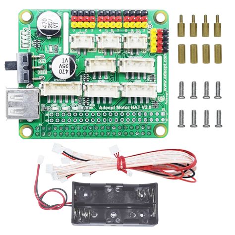 Adeept Raspberry Pi Motor Hat Kit Smart Robot Car Driver Robot Expansion Board Support