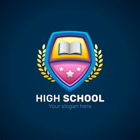 Free Vector Hand Drawn High School Logo Design
