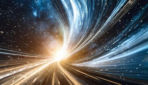 Premium Photo Time Travel Lights Streak Through Space And Galaxy