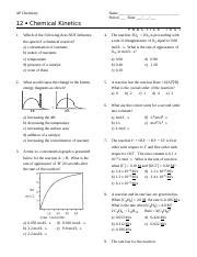 Apch15 Practest 1 Doc AP Chemistry Name Period Date 12 Chemical
