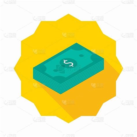 美元货币图标矢量等距。