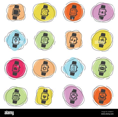Smart Watch Icon Set Stock Vector Image And Art Alamy