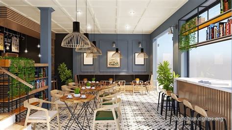 2356 Interior Restaurant Scene Sketchup Model By Lehung Free Download