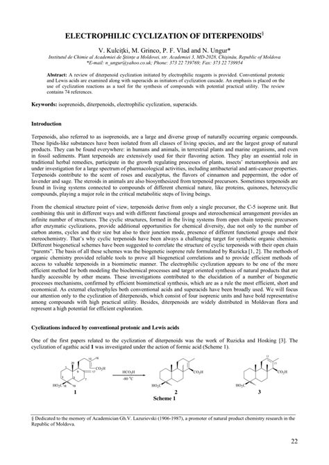 Pdf Electrophilic Cyclization Of Diterpenoids