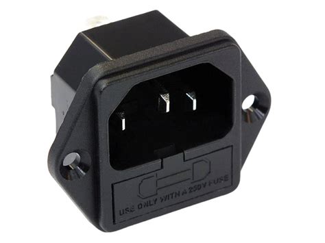 Connex Inlet Iec Male Chassis Mount Wfuse Holder