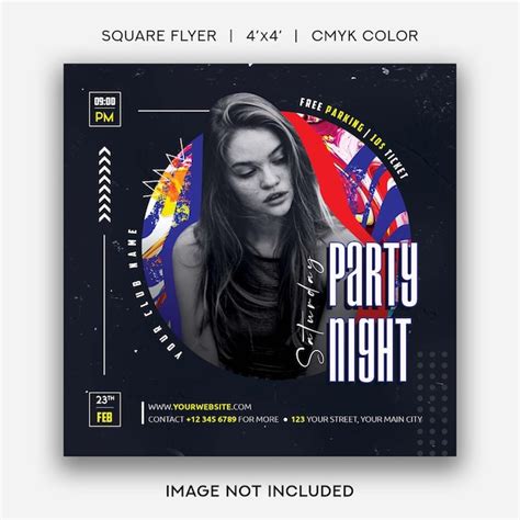 나이트 파티 Dj 전단지 템플릿 프리미엄 Psd 파일