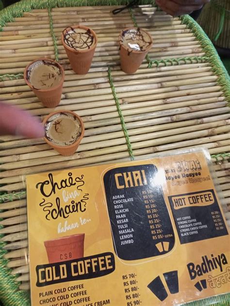 Menu At Chai Sutta Bar Csb Vrindavan Vrindavan
