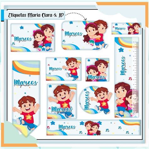 Kit Etiquetas Escolares Maria Clara E Jp Elo7