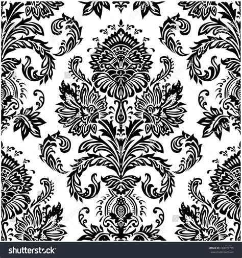 Vector Seamless Victorian Pattern Swatch Included Stock Vector Royalty Free 104924795