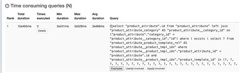 [16 0] slow performance on shop categories with attribute · issue