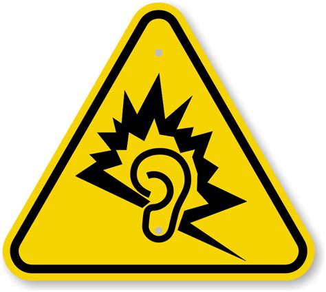 Loud Noise Warning Sign Png