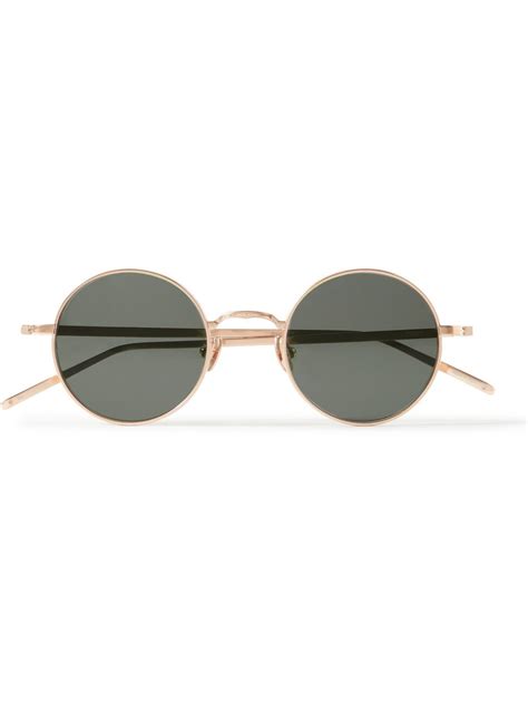 Matsuda Round Frame Gold Tone Sunglasses Matsuda