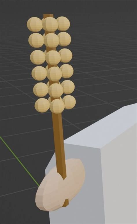 3d Model Miko Japan Japanese Woman Holding Stick Vr Ar Low Poly