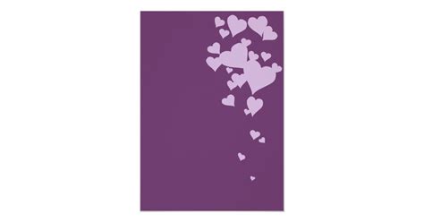Purple Hearts Wedding Invitation Zazzle