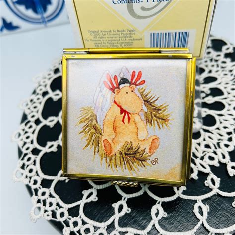 Vintage Via Vermont Artistry In Glass Reindeer Angel Branch Mini
