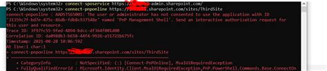 Error While Connecting To Site Colleciton Using Pnponline Microsoft Qanda