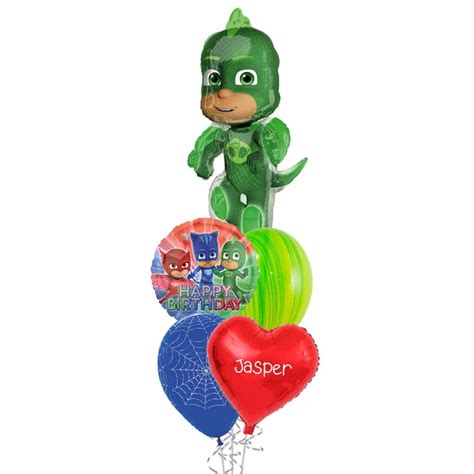 Pj Masks Gekko Birthday Balloon Bouquet
