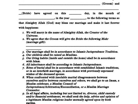Open Marriage Contract Template Sample Marriage Contract 13 Examples In