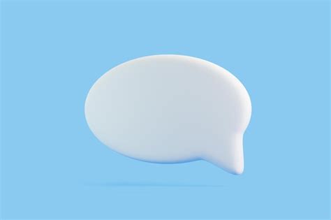 파란색 배경에 있는 음성 거품 채팅 아이콘 세트 채팅 상자 메시지 상자 3d 렌더링 일러스트레이션 프리미엄 사진