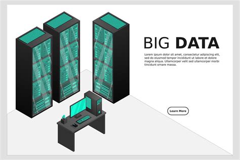 Web Hosting And Big Data Processing Server Room Rack 4901865 Vector