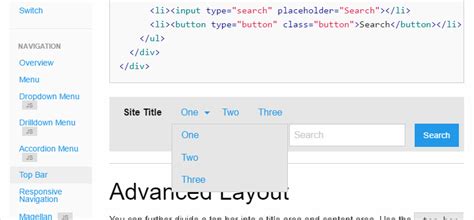 javascript foundation top bar menu vertical dropdown not clickable