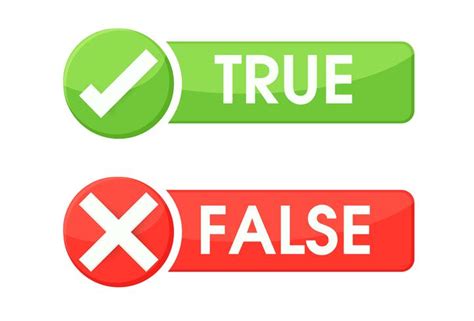 True And False Symbols Accept Rejected For Evaluation Vector Simple