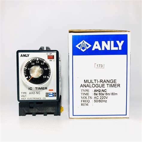 Anly Ah2 Nc Multi Range Analog Timer With Free 8pins Socket Shopee