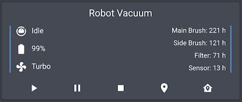 GitHub Benct Lovelace Xiaomi Vacuum Card Simple Card For Various