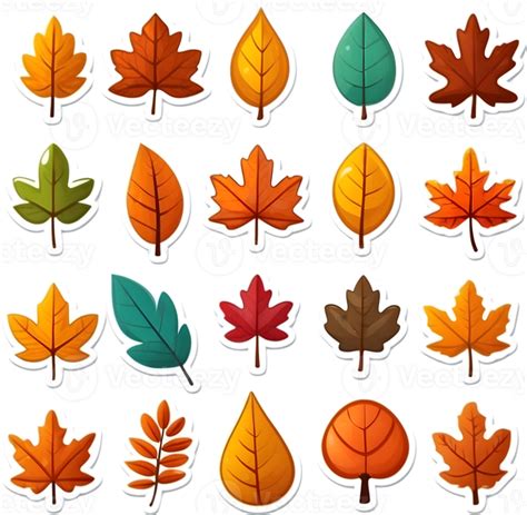Tree Leaves Set Illustration Transparent Background Ai Generative 34220393 PNG