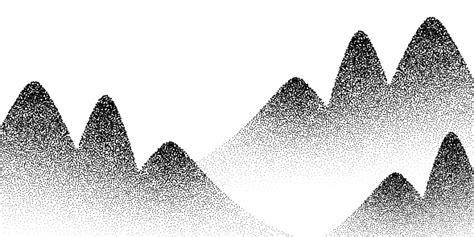 ドットワーク山の背景黒い騒音のスティプルドットの丘点線の森林ベクトル しぶきのベクターアート素材や画像を多数ご用意 しぶき