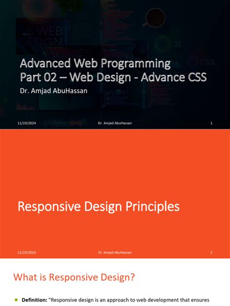 Part 02 Web Design Advance Css Pdf Responsive Web Design Web