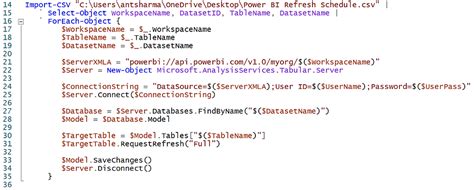 Refresh Individual Power Bi Tables Or Partitions With Powershell