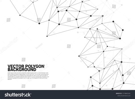 Network Connecting Dot Polygon Background Concept Stock Vector Royalty Free 1210865242