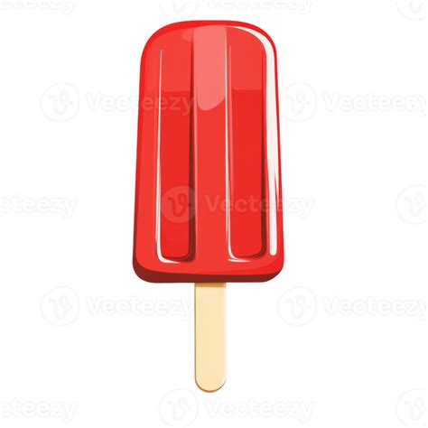 A Single Red Popsicle On A Stick 55538532 Png