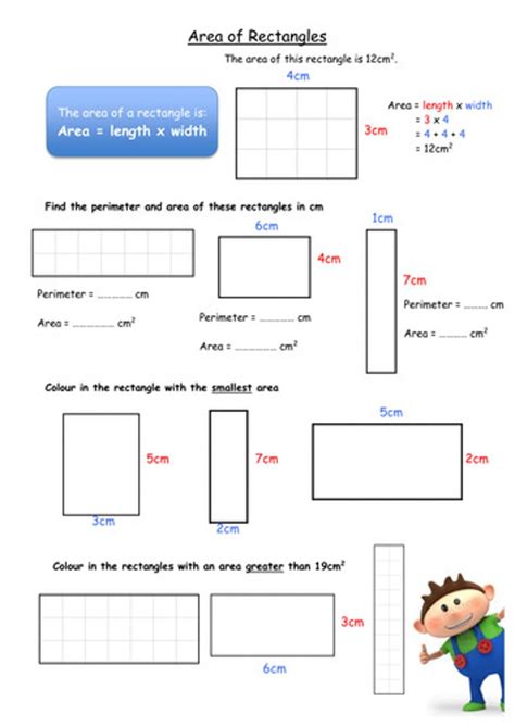 Perimeter And Area Of Rectangles Worksheets Free Image And Pdf Printables