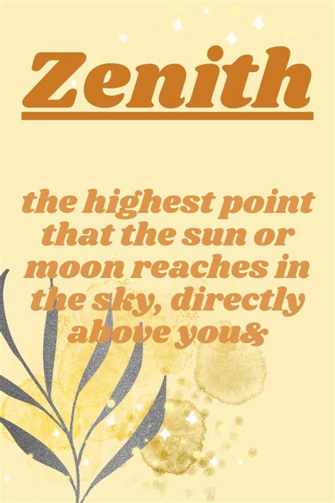 Zenith Meaning