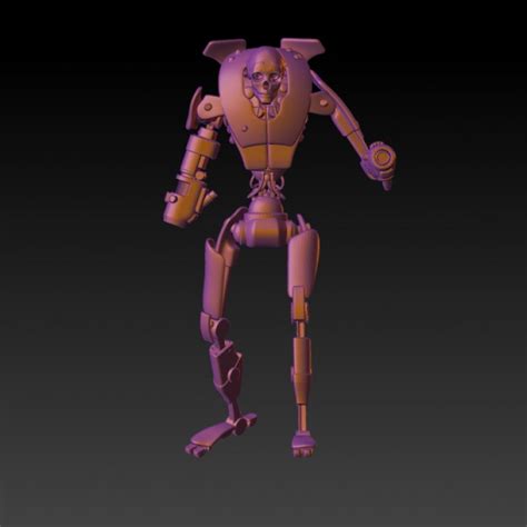 3d Printable Cyberpunk Bot Warrior Rpg By Master