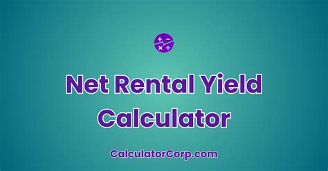 Net Rental Yield Calculator