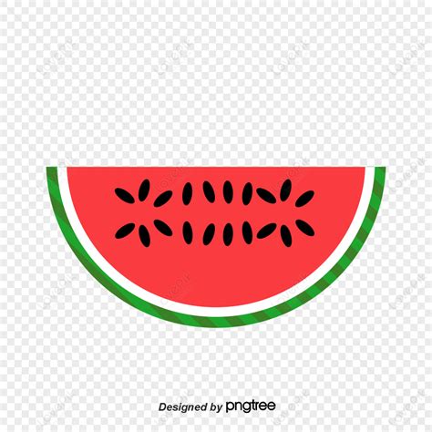 만화 붉은 수박 일러스트수박씨커브빨간색 Png 일러스트 무료 다운로드 Lovepik