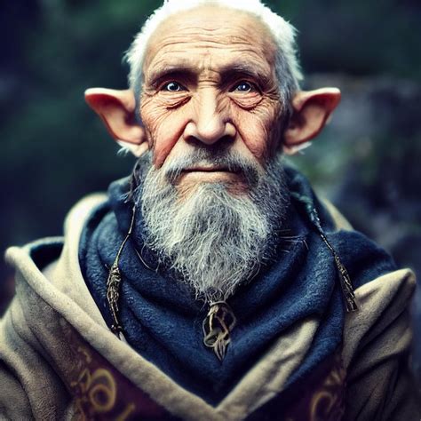 Premium Photo Male Elf Fantasy Portrait Pointy Ears 3d Rendering